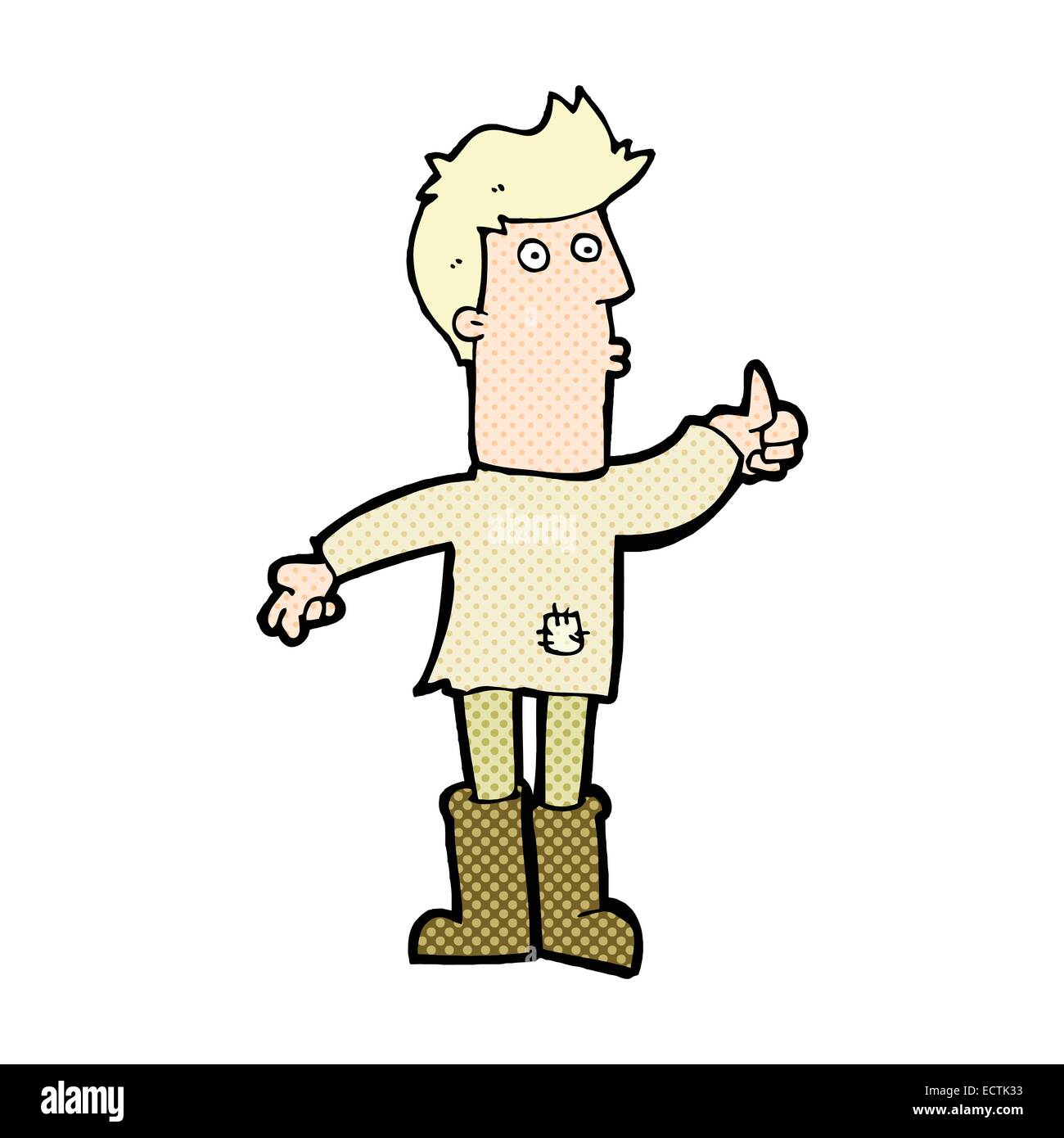 retro comic book style cartoon poor man Stock Vector Image & Art - Alamy