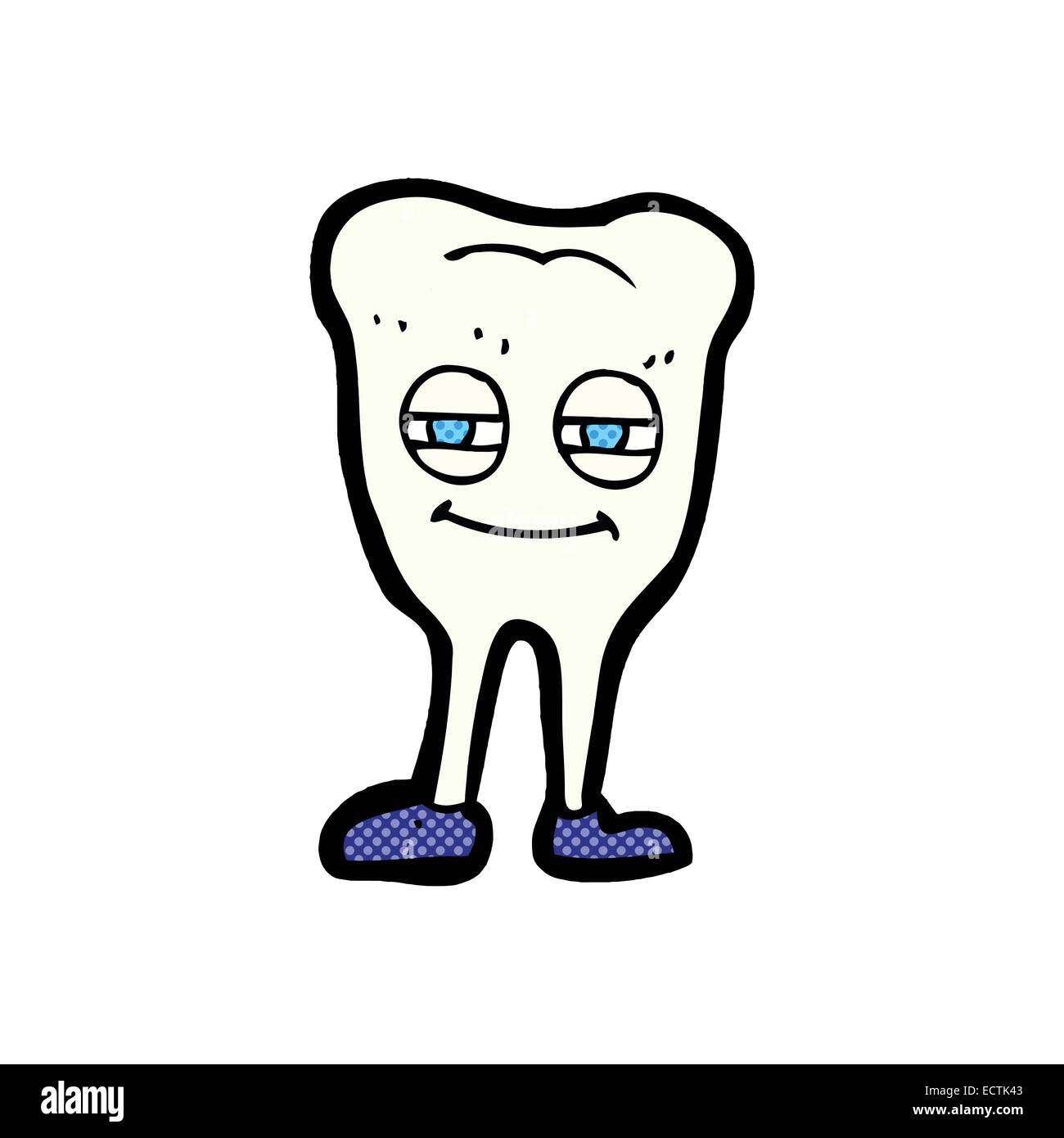 retro comic book style cartoon smiling tooth Stock Vector Image & Art ...