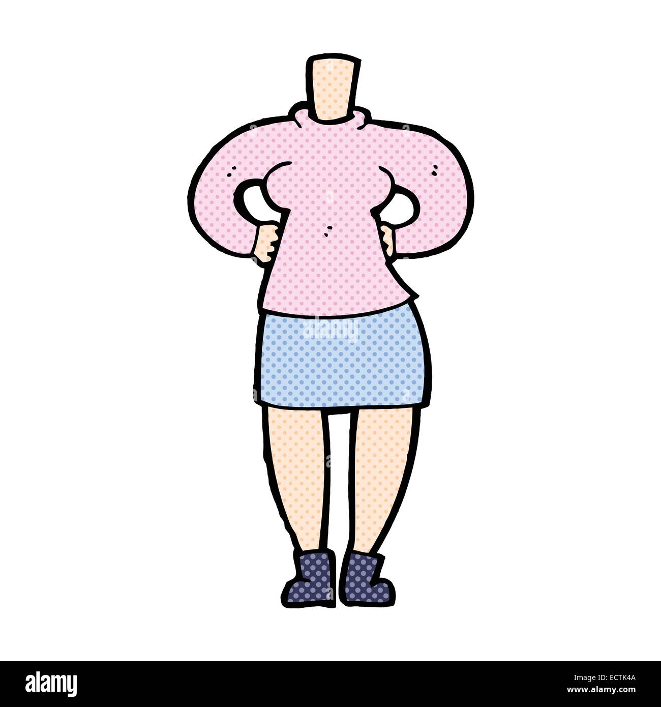 retro comic book style cartoon female body Stock Vector Image & Art - Alamy