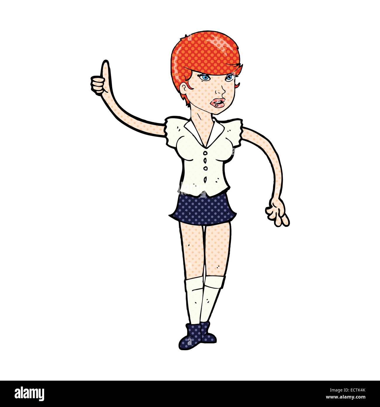 retro comic book style cartoon pretty girl asking question Stock Vector ...