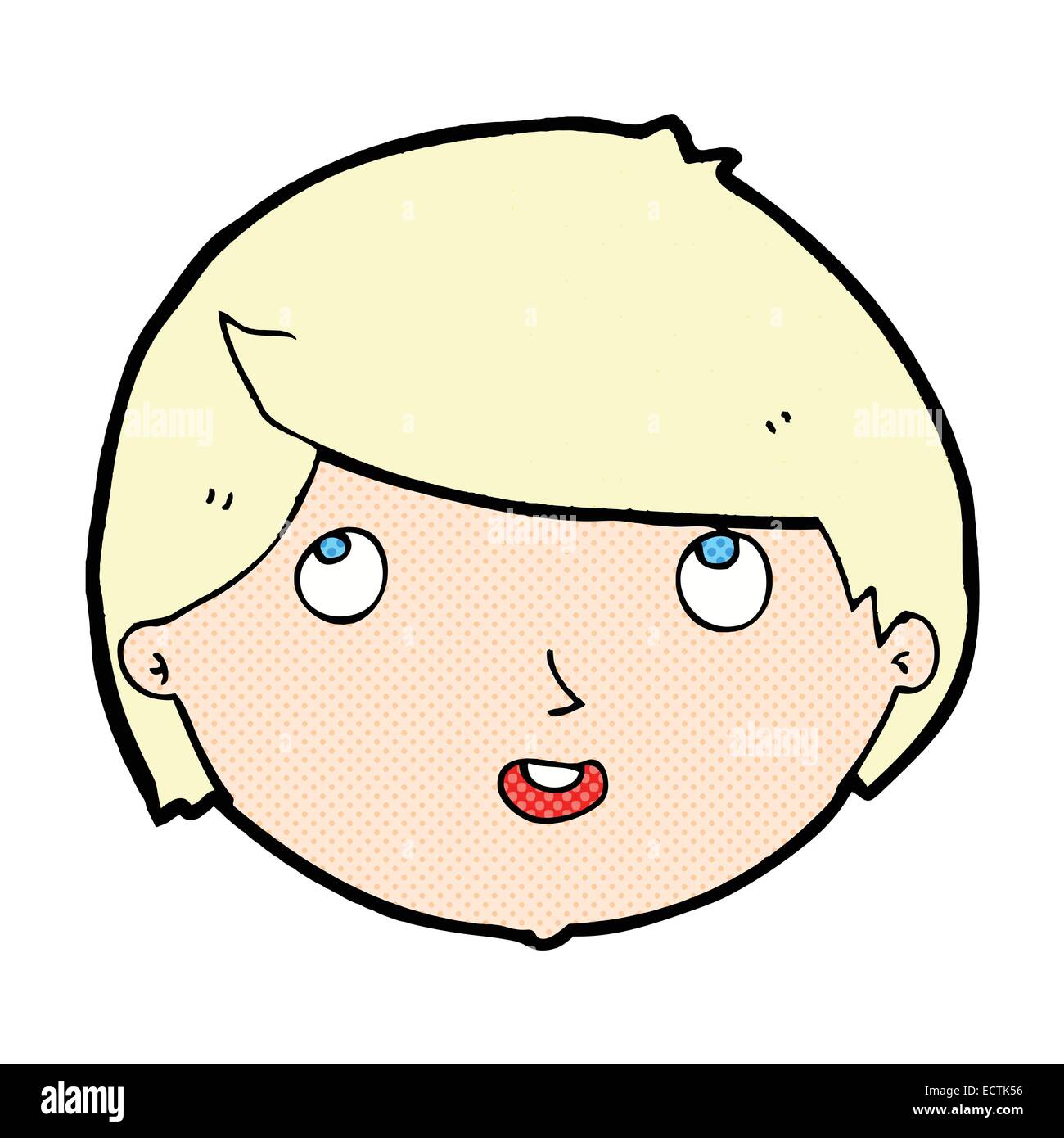 retro comic book style cartoon happy face Stock Vector Image & Art - Alamy