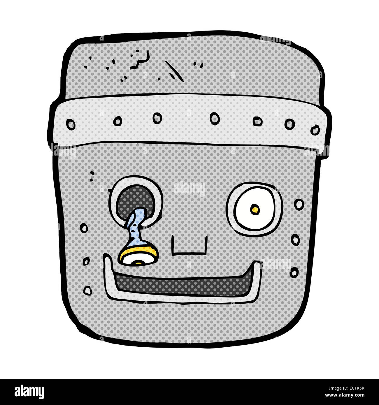 retro comic book style cartoon robot head Stock Vector Image & Art - Alamy
