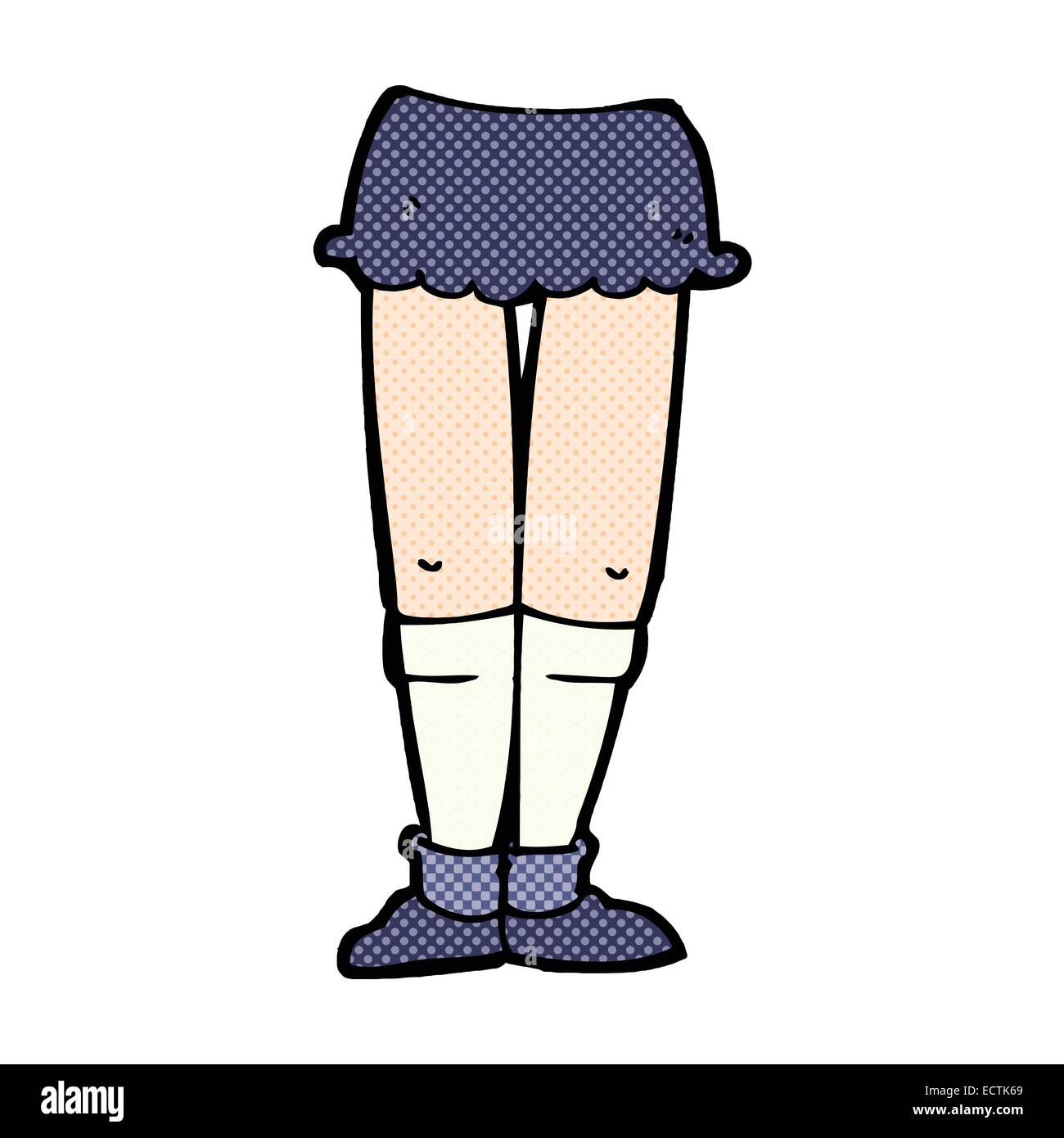 retro comic book style cartoon female legs Stock Vector Image & Art - Alamy