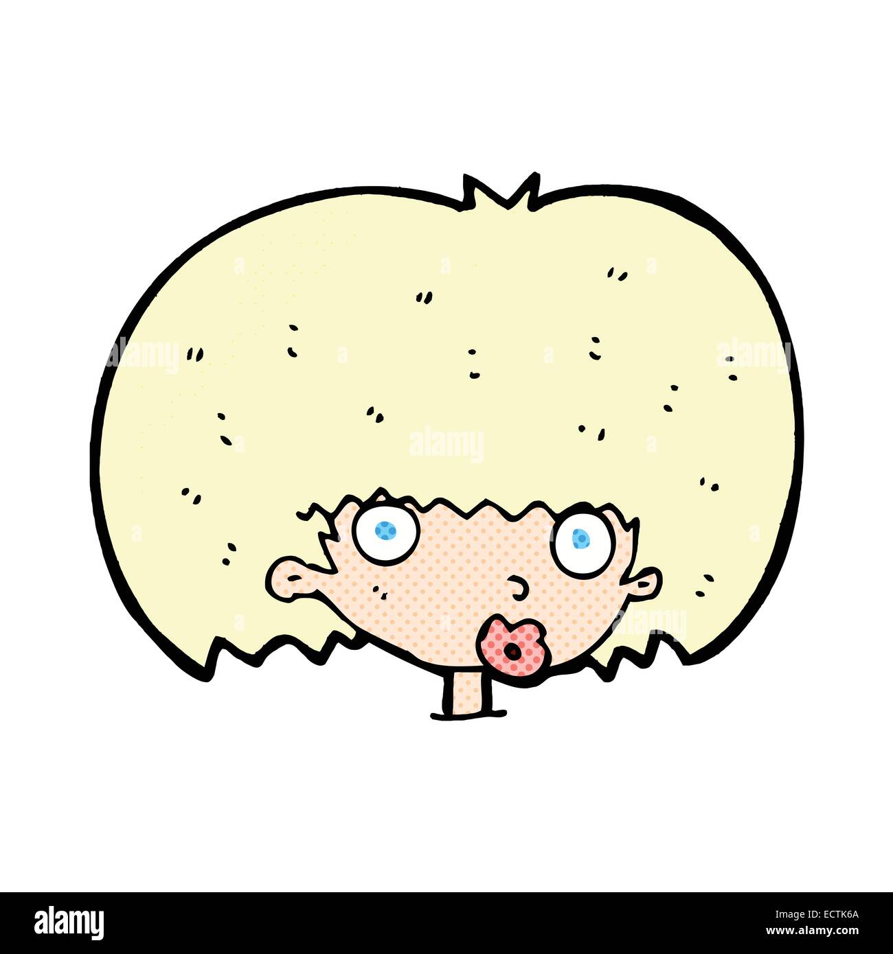 retro comic book style cartoon surprised woman Stock Vector Image & Art ...