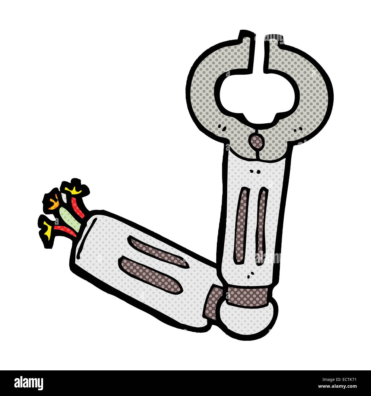 retro comic book style cartoon robot arm Stock Vector Image & Art - Alamy