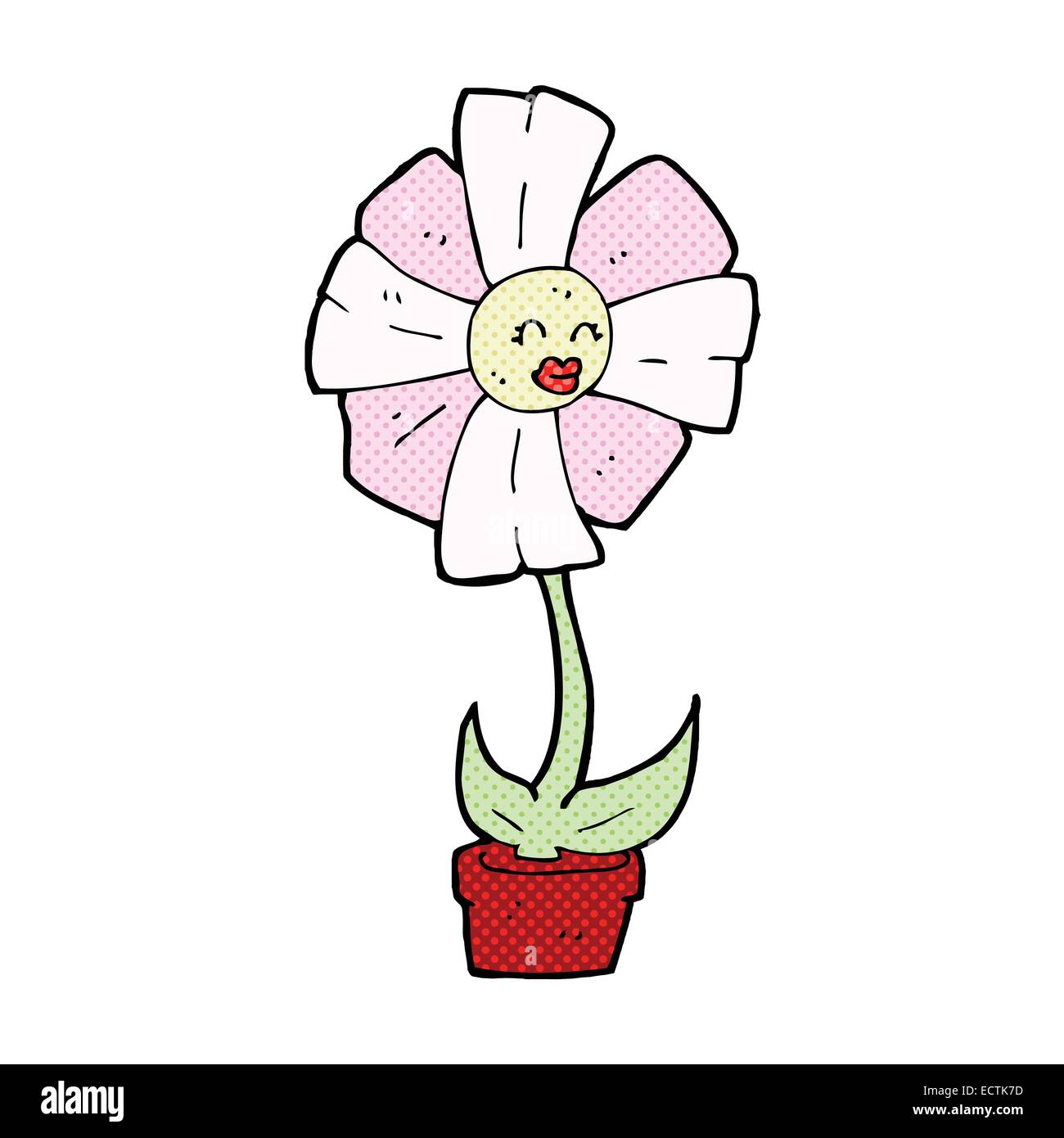 retro comic book style cartoon flower Stock Vector Image & Art - Alamy