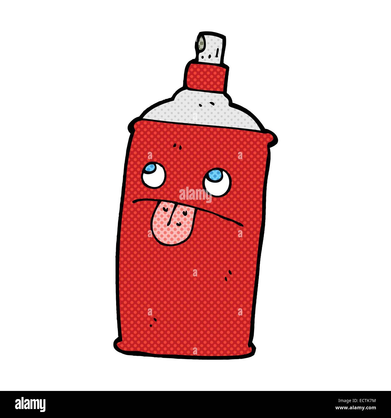 retro comic book style cartoon spray can Stock Vector Image & Art - Alamy
