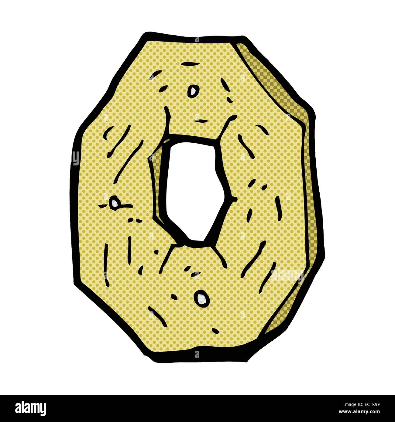 retro comic book style cartoon wooden number Stock Vector Image & Art ...