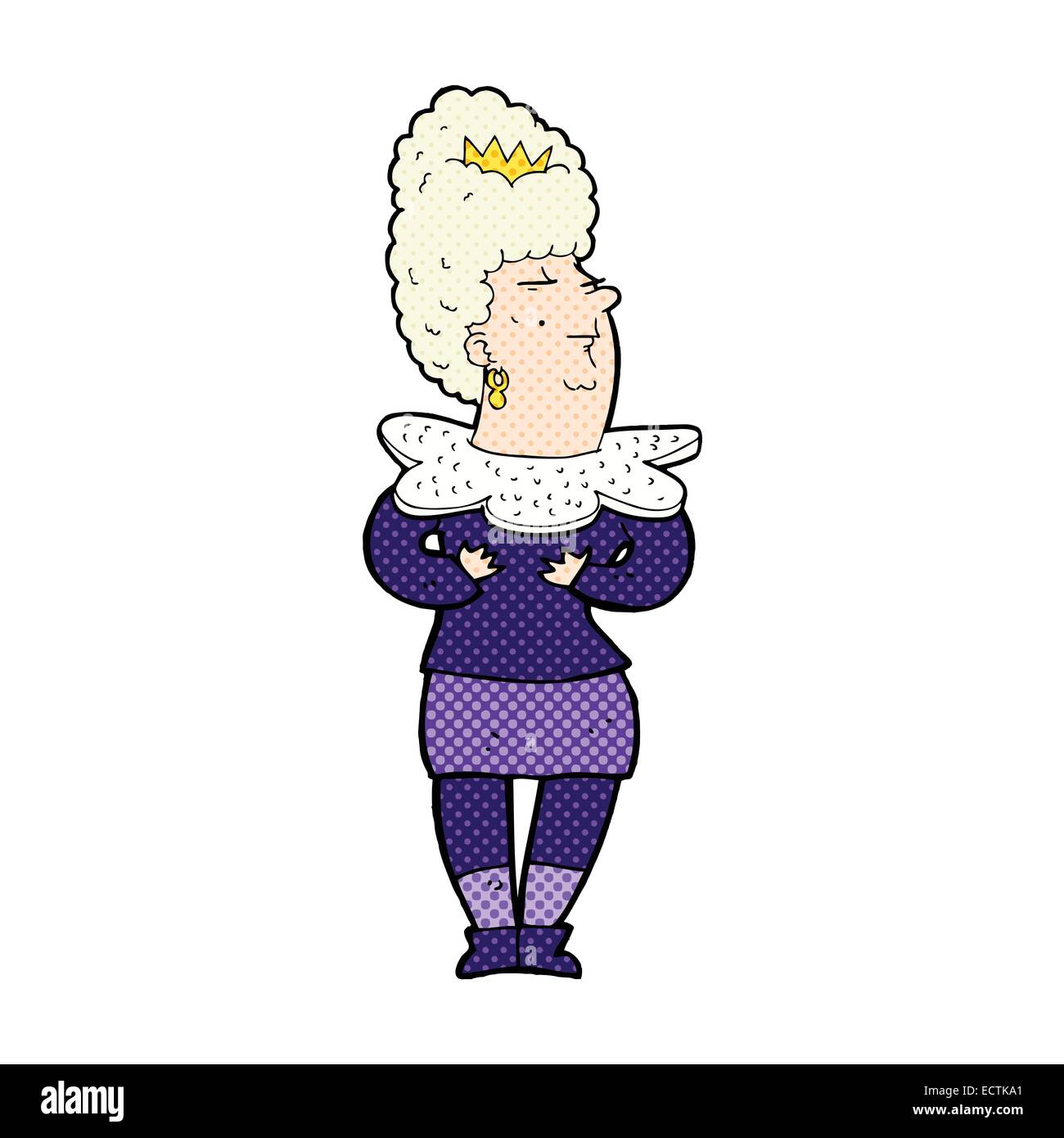 retro comic book style cartoon aristocratic woman Stock Vector Image ...