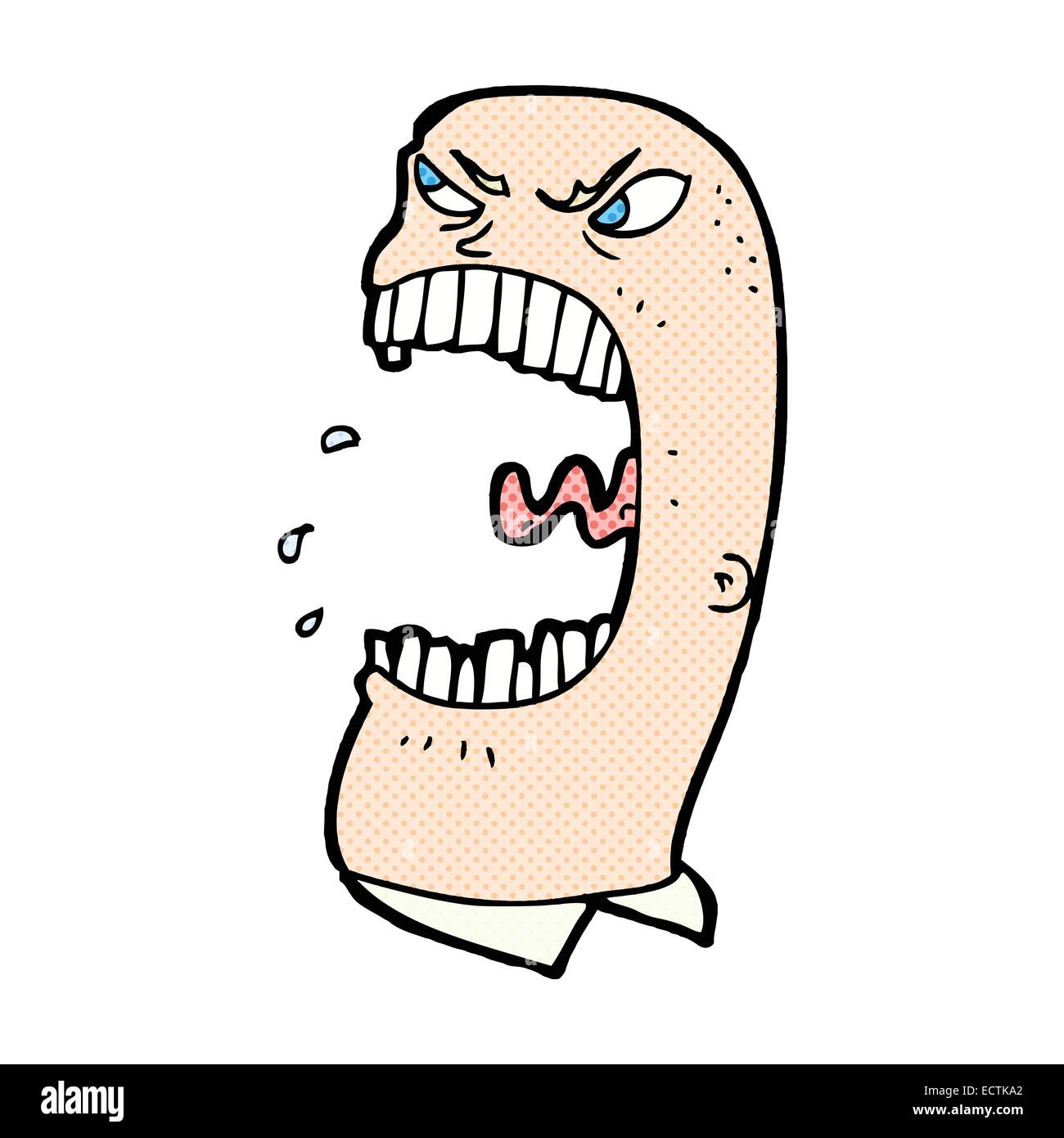 retro comic book style cartoon furious man shouting Stock Vector Image ...