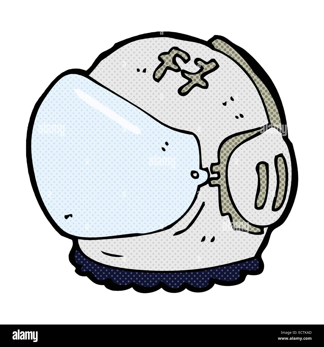 retro comic book style cartoon astronaut helmet Stock Vector Image ...