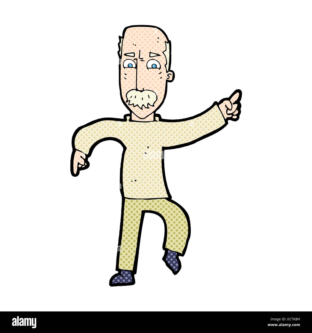 retro comic book style cartoon angry old man Stock Vector Image & Art ...