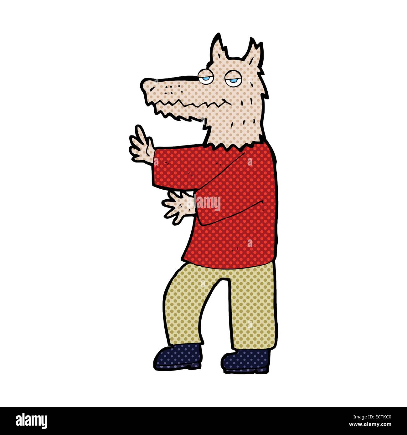 retro comic book style cartoon werewolf Stock Vector Image & Art - Alamy