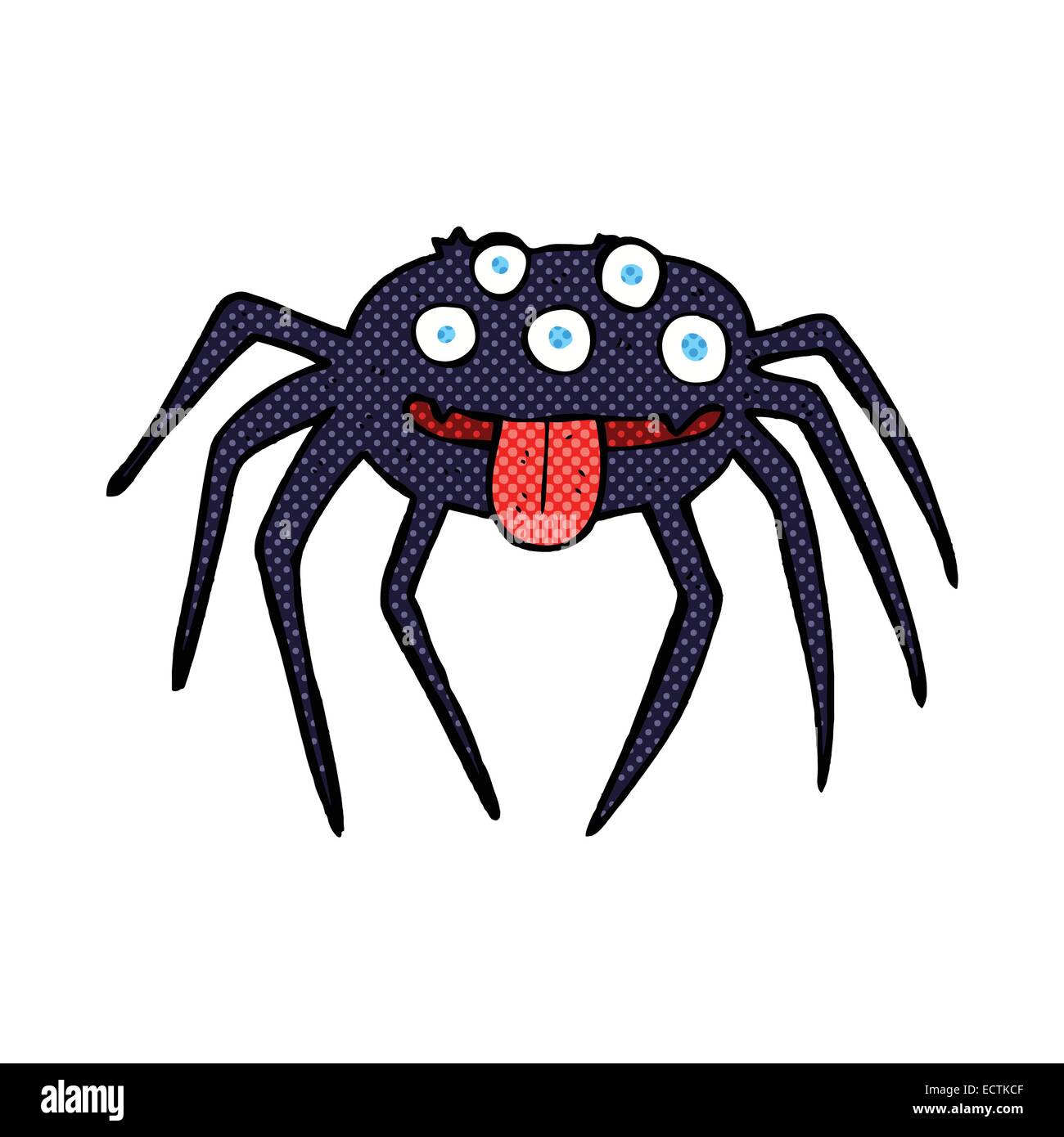 retro comic book style cartoon gross halloween spider Stock Vector ...