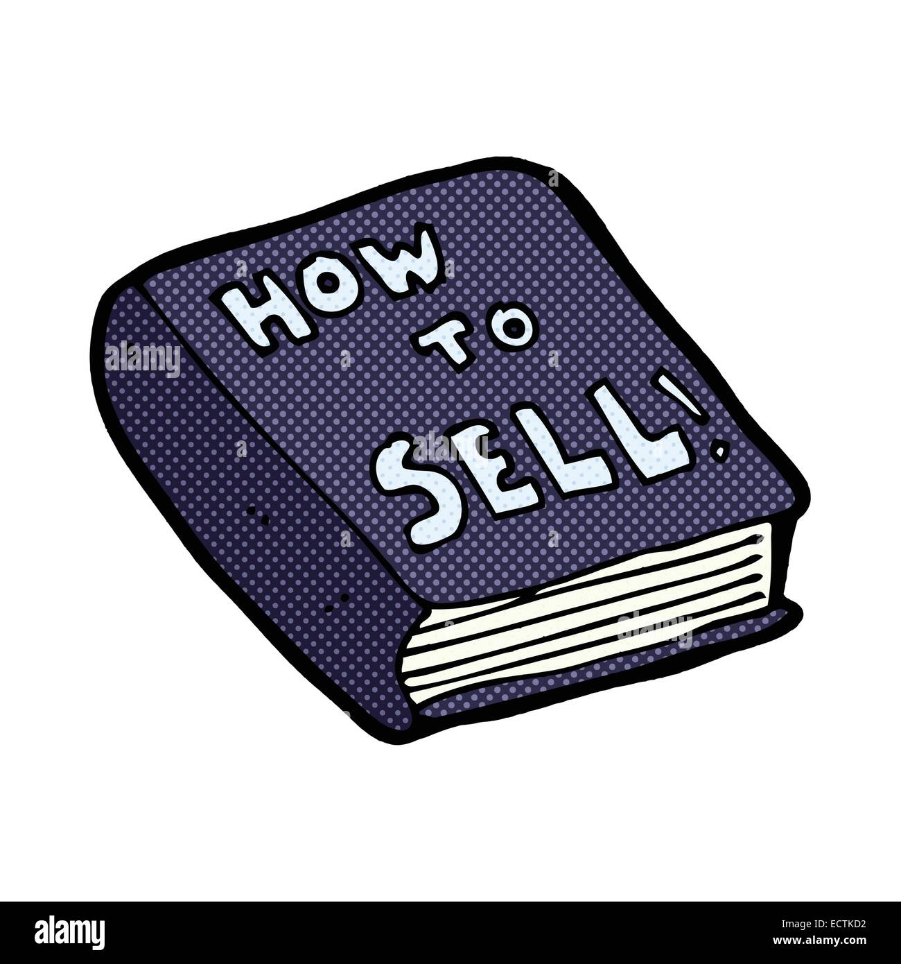 retro comic book style cartoon how to sell book Stock Vector Image ...