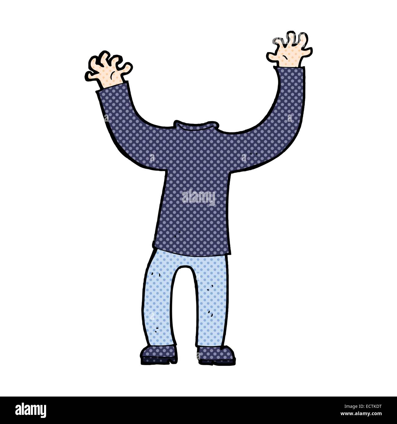 retro comic book style cartoon headless body Stock Vector Image & Art ...