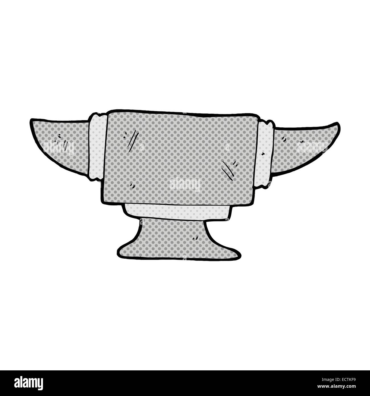 retro comic book style cartoon blacksmith anvil Stock Vector Image ...