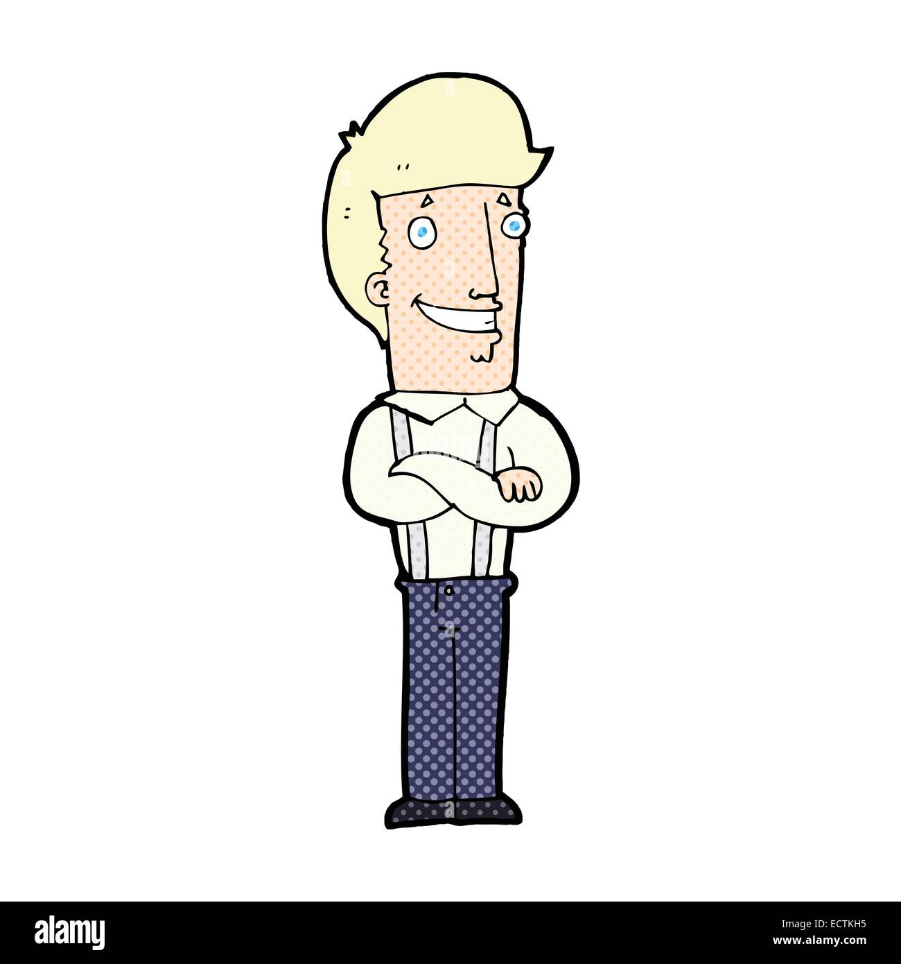 retro comic book style cartoon proud man Stock Vector Image & Art - Alamy