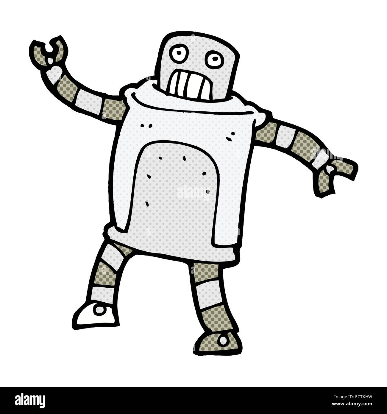 retro comic book style cartoon robot Stock Vector Image & Art - Alamy