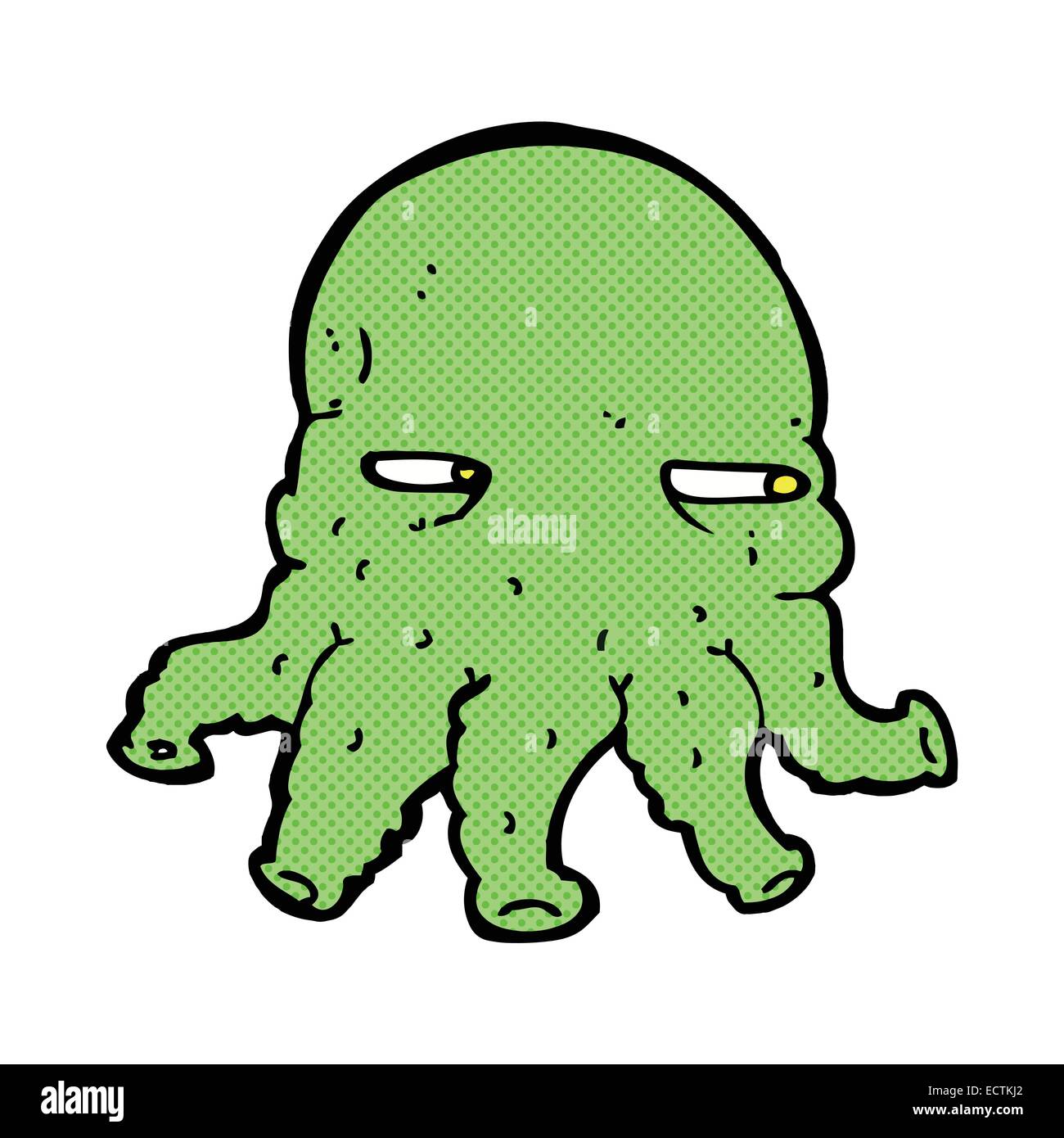 retro comic book style cartoon alien face Stock Vector Image & Art - Alamy