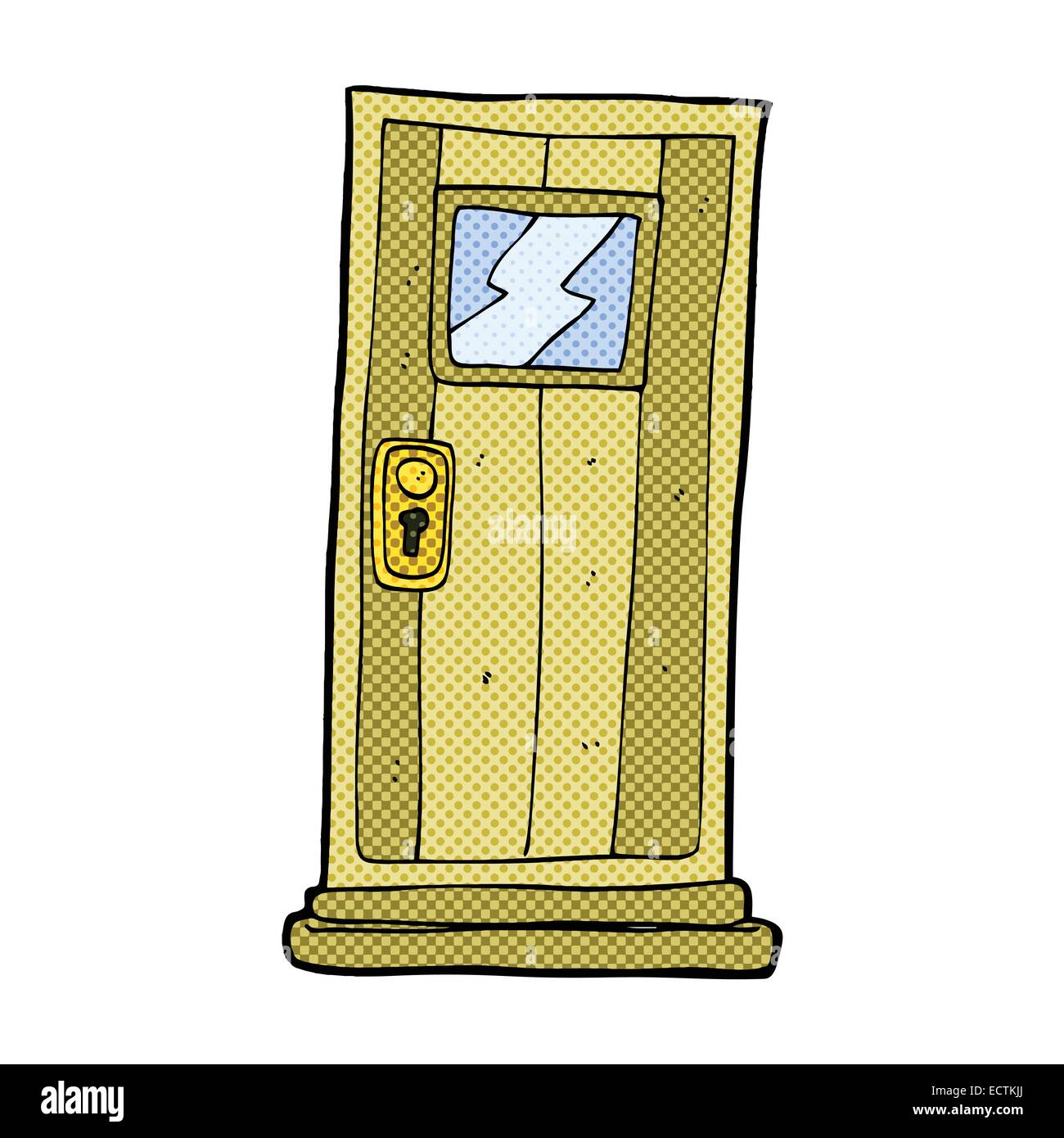 retro comic book style cartoon door Stock Vector Image & Art - Alamy