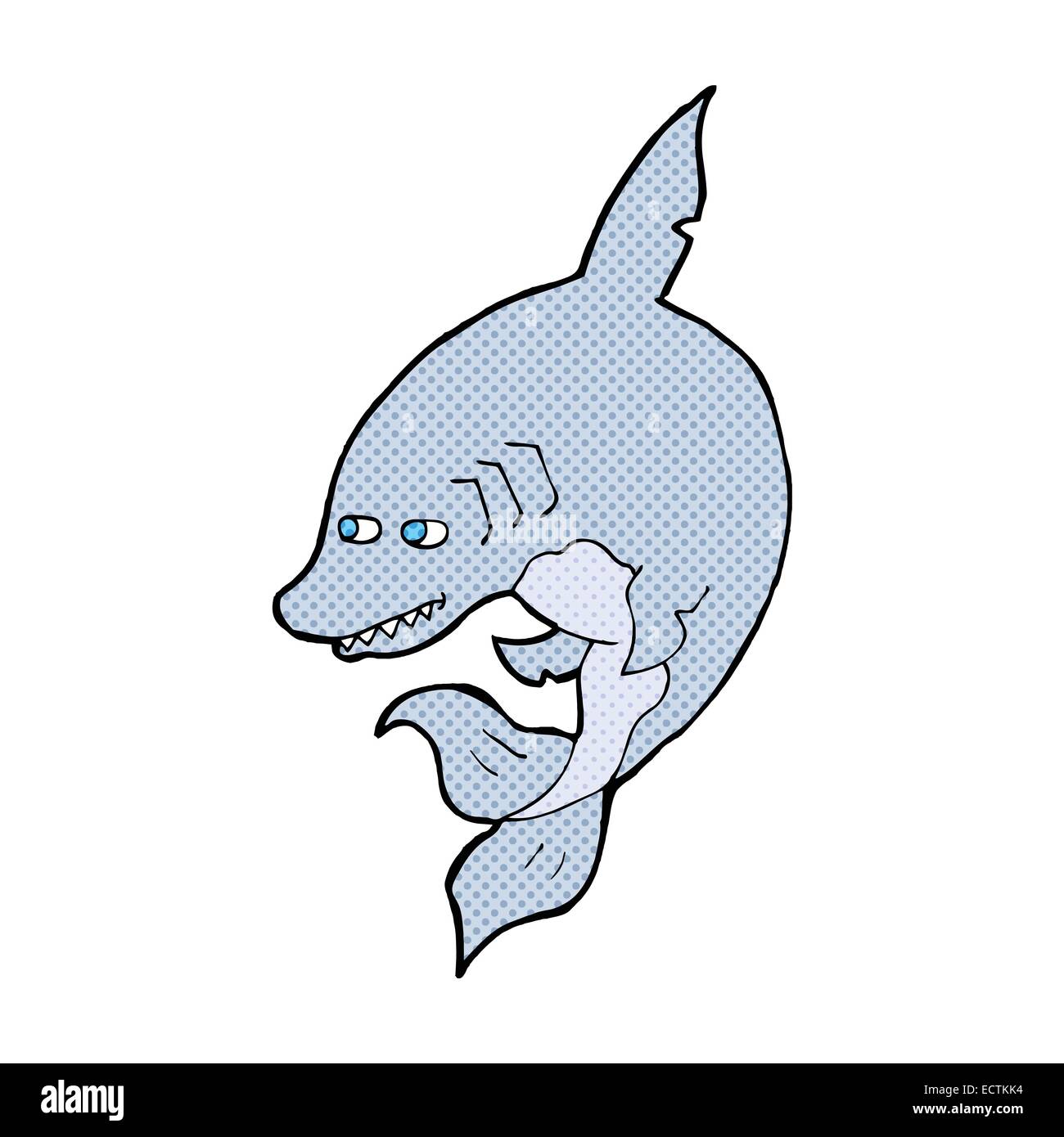 funny retro comic book style cartoon shark Stock Vector Image & Art - Alamy