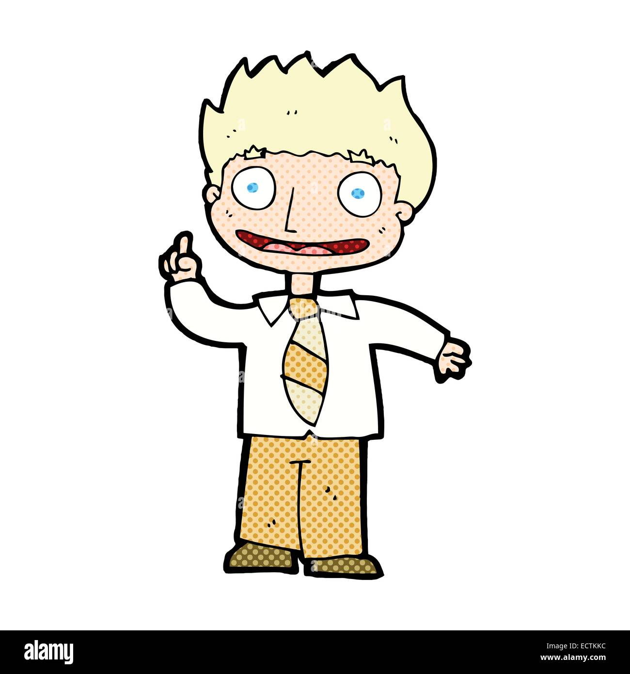 retro comic book style cartoon man with idea Stock Vector Image & Art ...