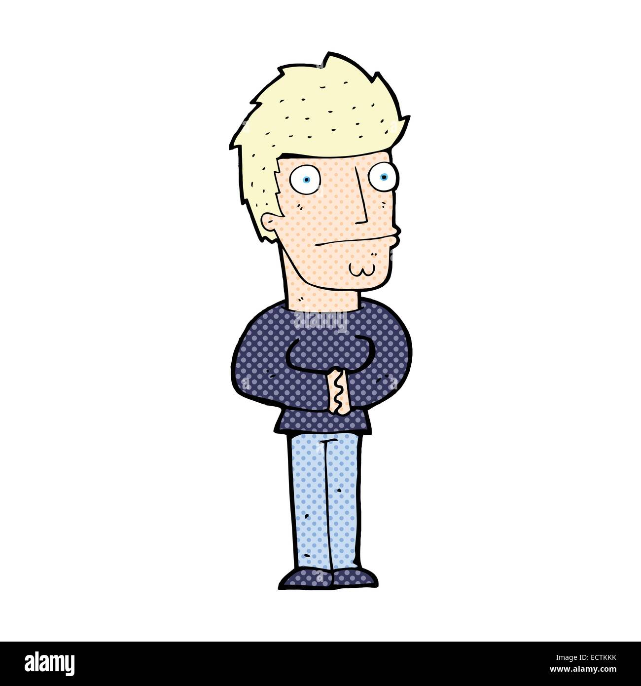 Cartoon style drawing worried man hi-res stock photography and images ...