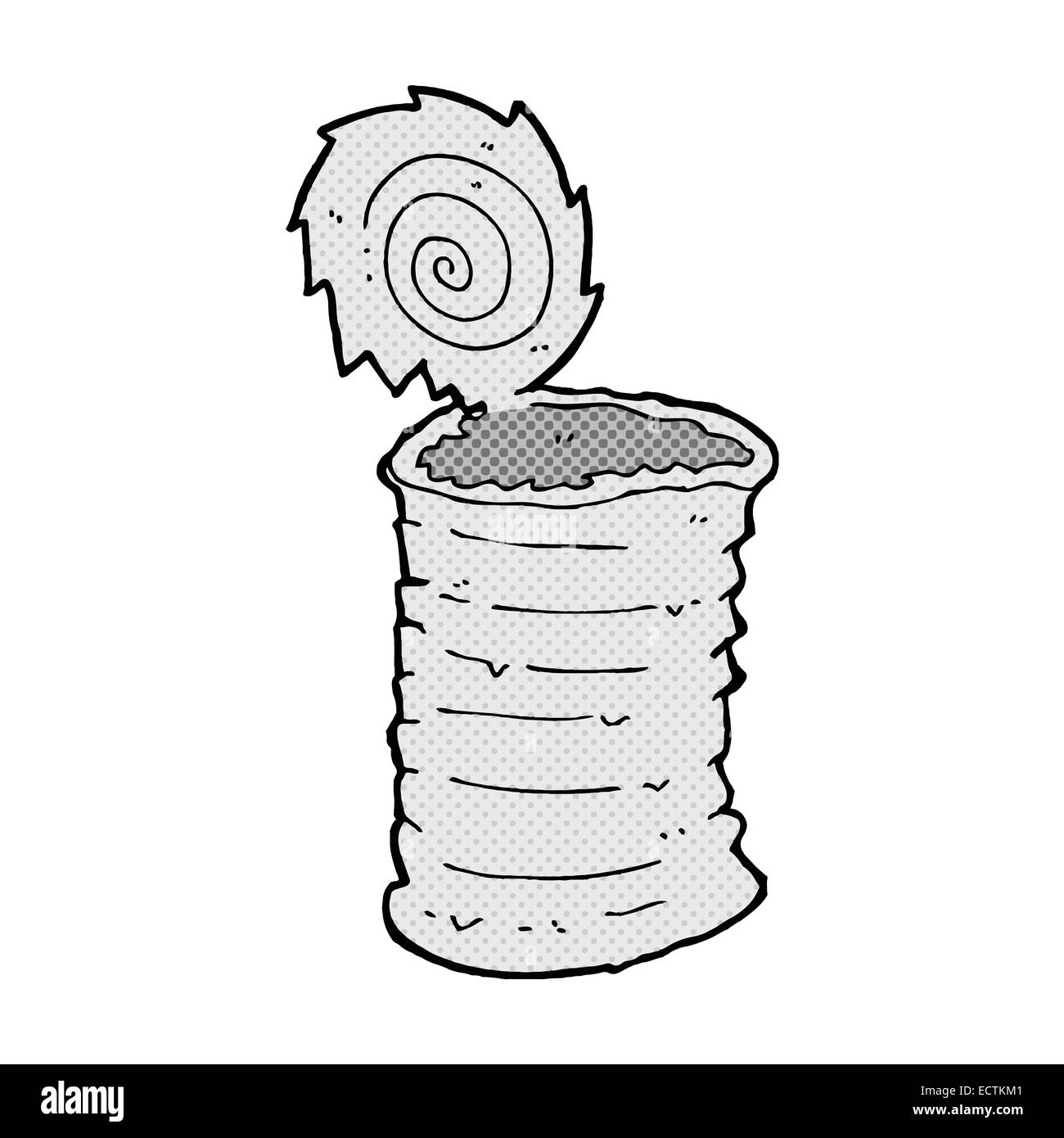 retro comic book style cartoon old tin can Stock Vector Image & Art - Alamy