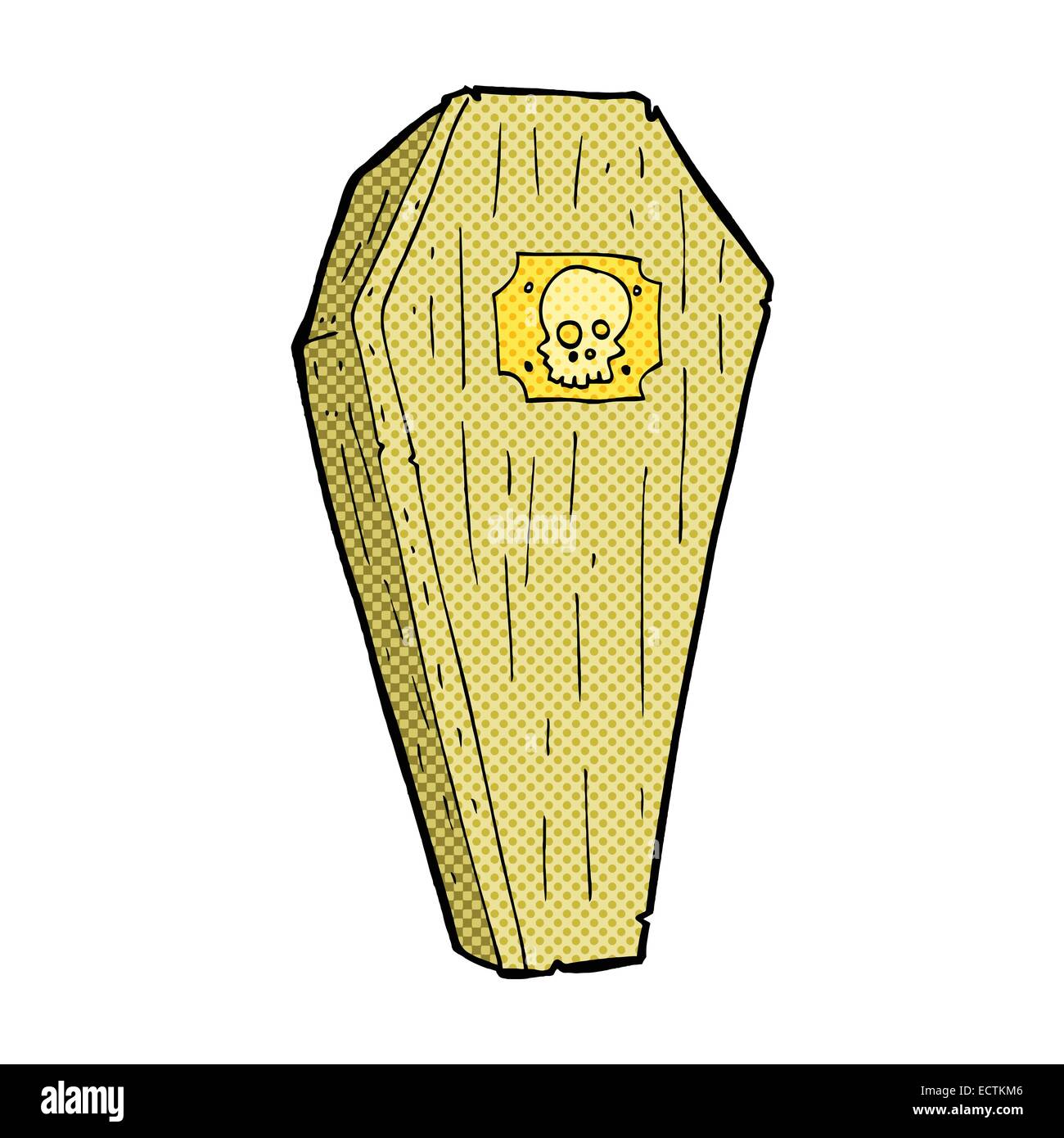 spooky retro comic book style cartoon coffin Stock Vector Image & Art ...