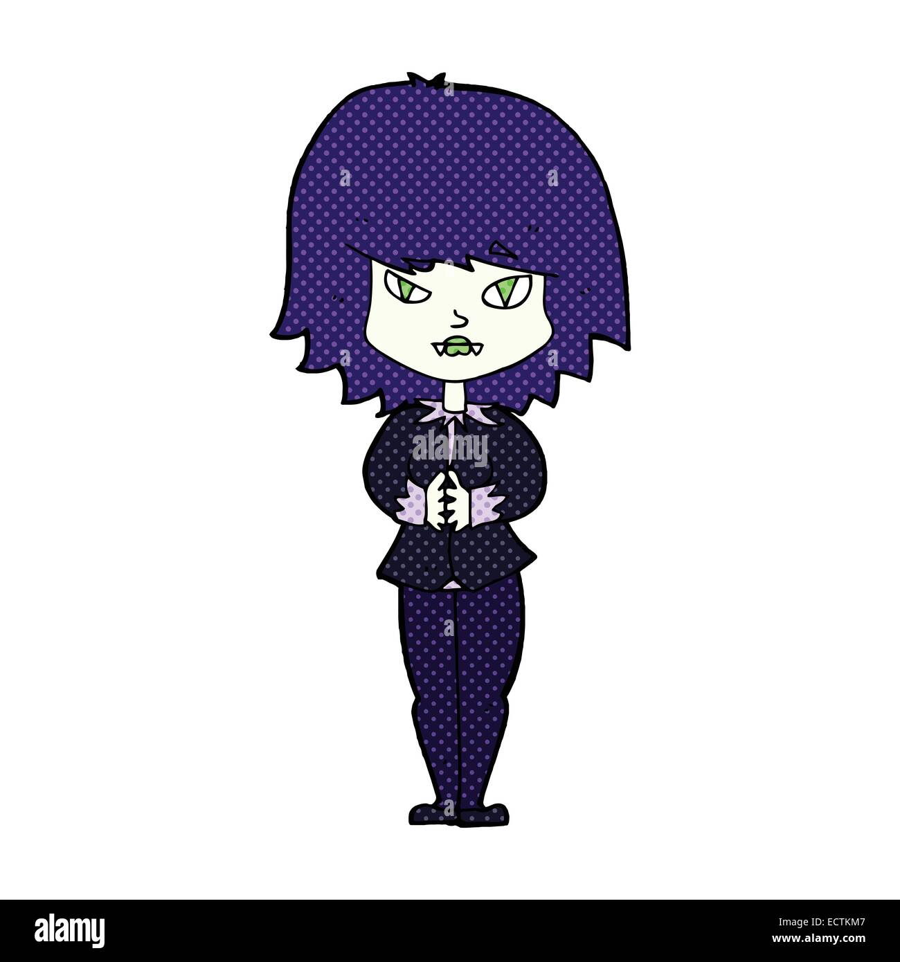 retro comic book style cartoon vampire woman Stock Vector Image & Art ...