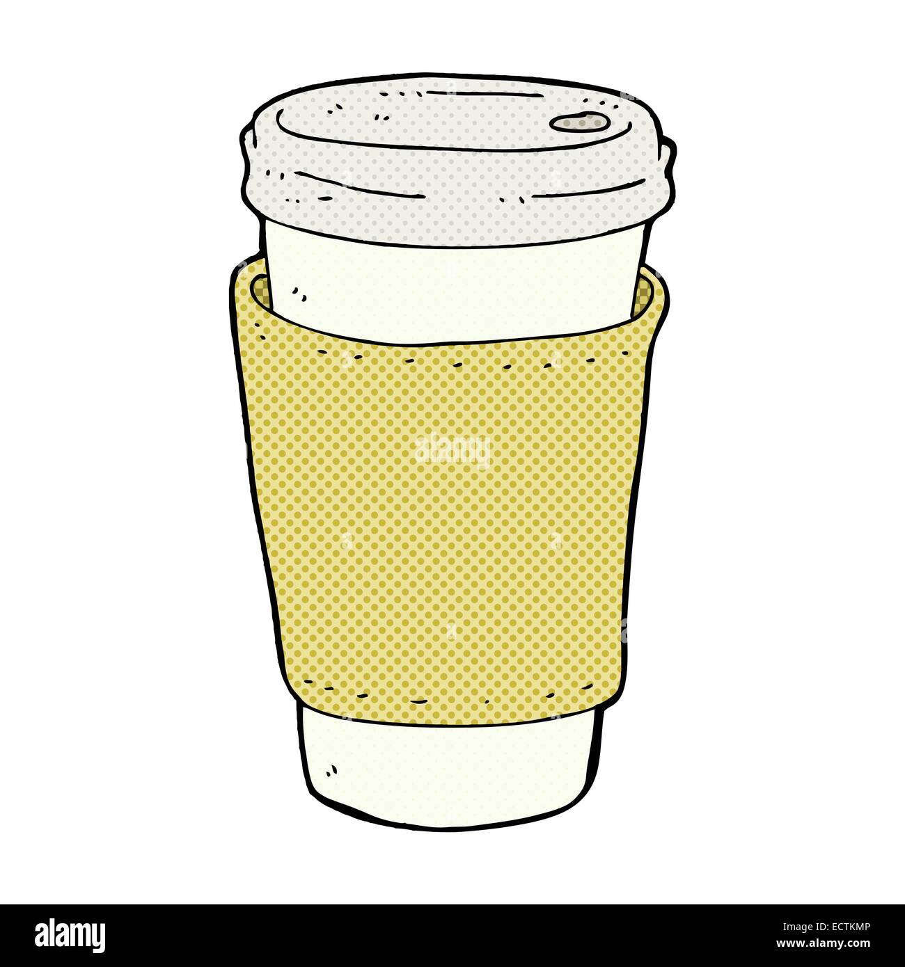 retro comic book style cartoon coffee cup Stock Vector Image & Art - Alamy