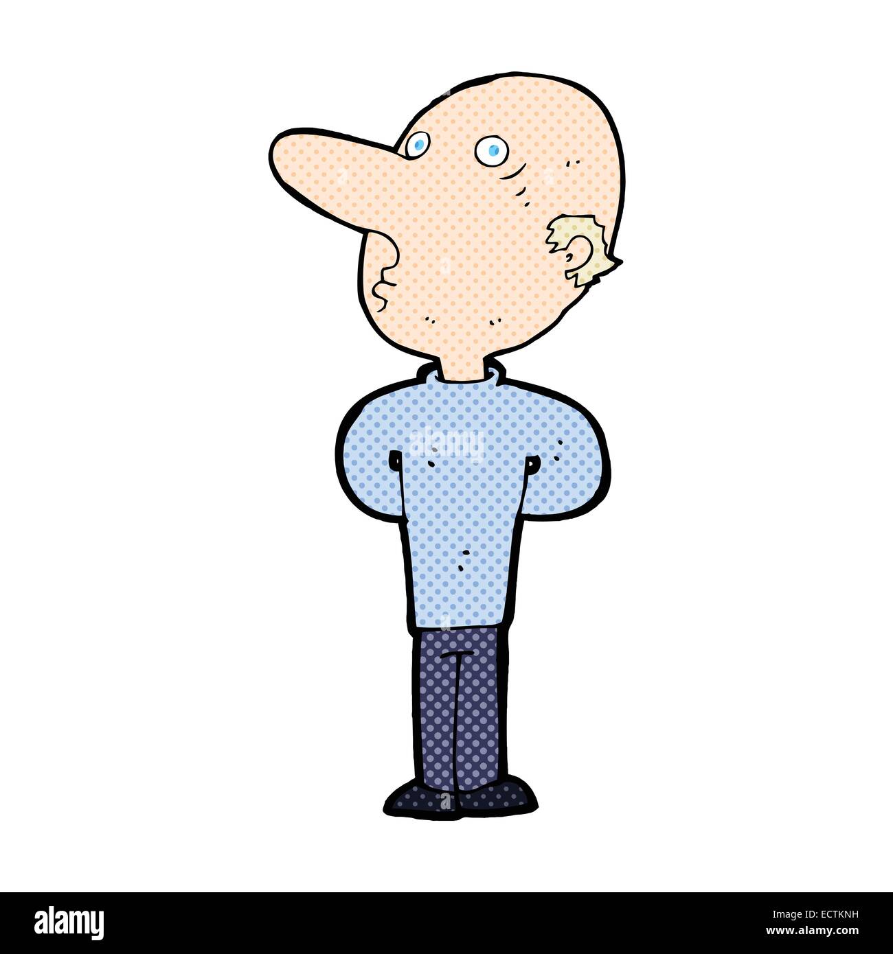 retro comic book style cartoon balding man Stock Vector Image & Art - Alamy