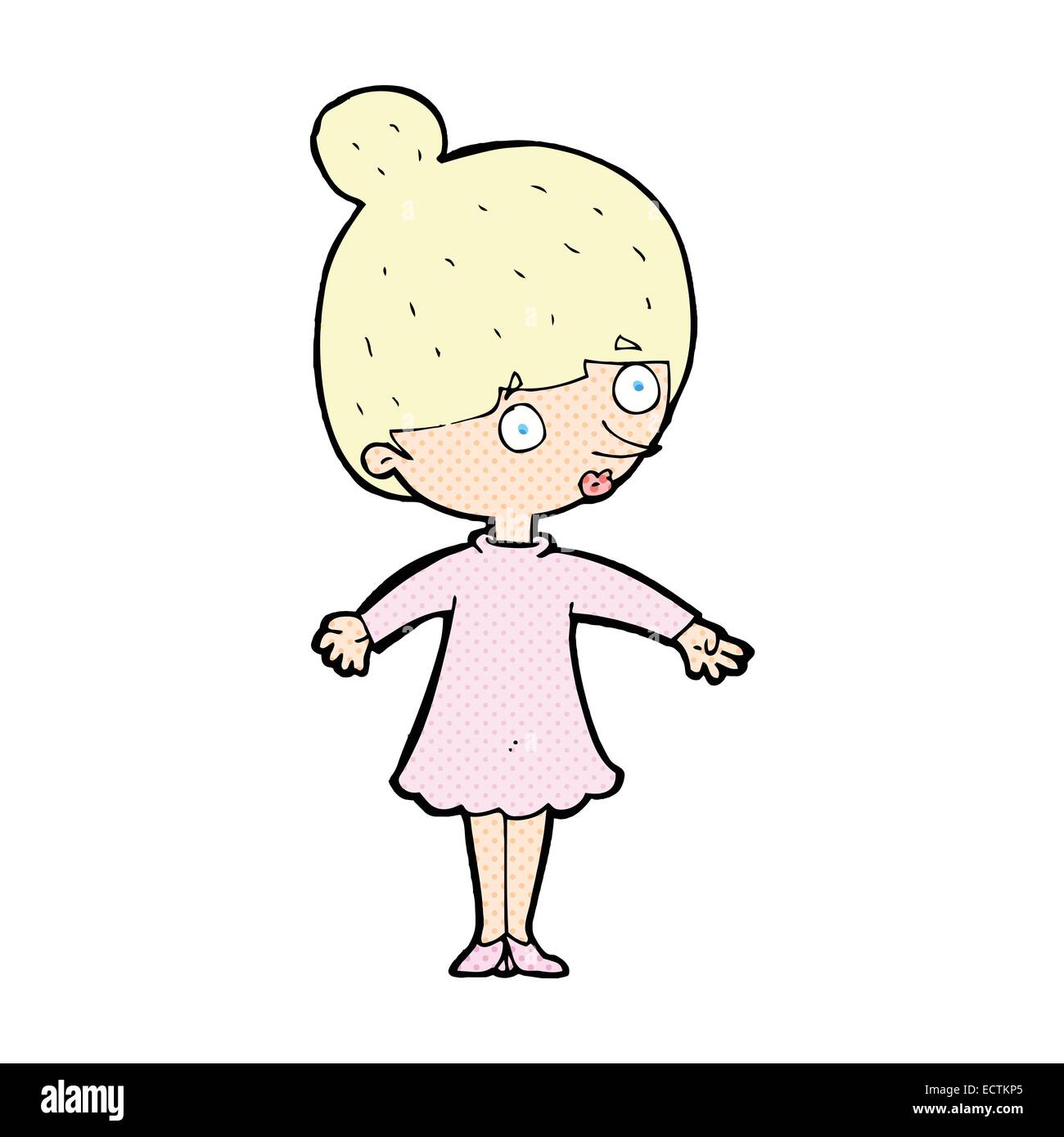 retro comic book style cartoon surprised woman Stock Vector Image & Art ...