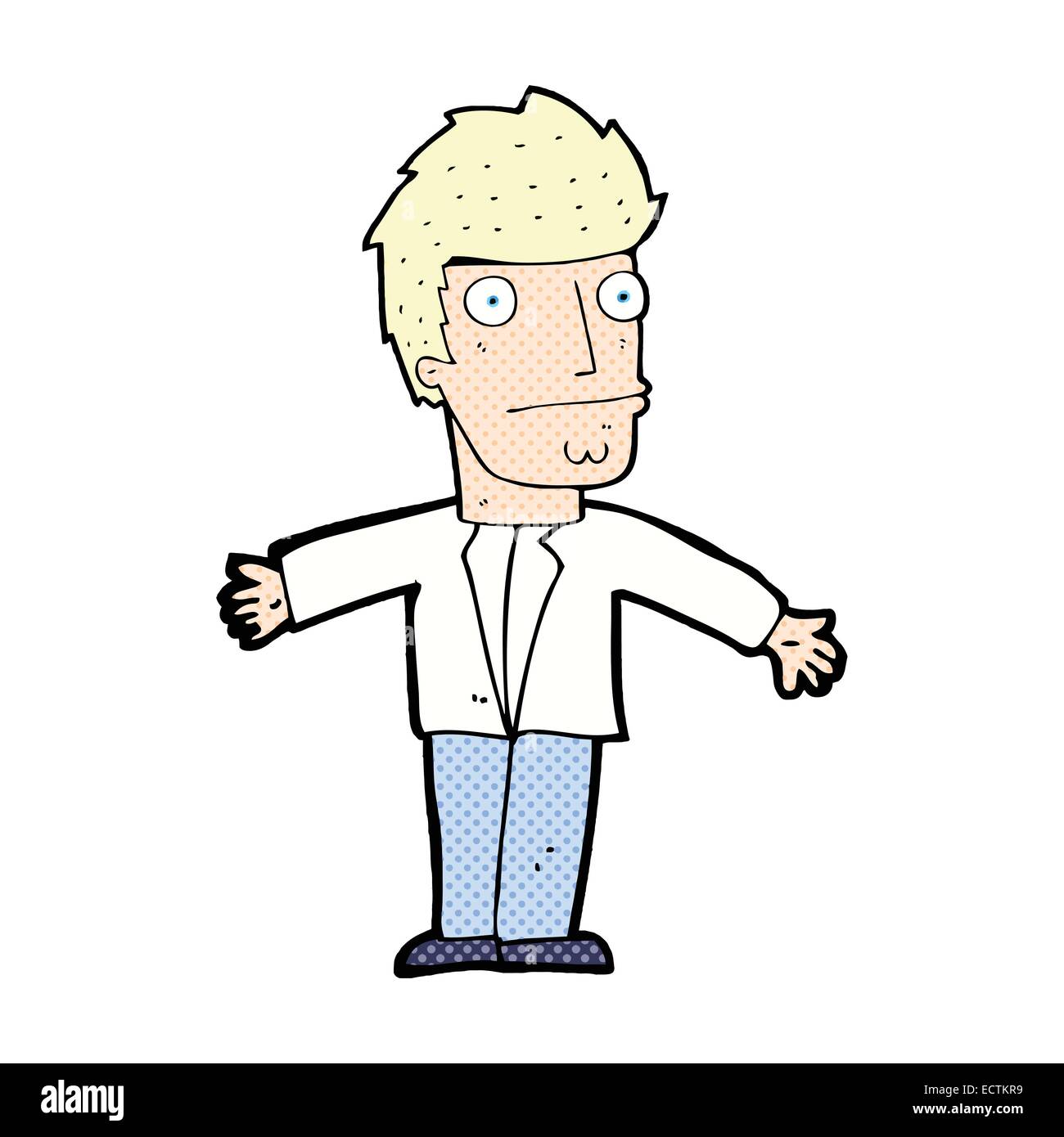 retro comic book style cartoon confused man Stock Vector Image & Art ...