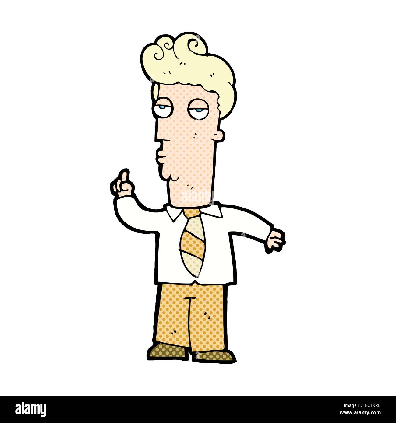 retro comic book style cartoon bored man asking question Stock Vector ...
