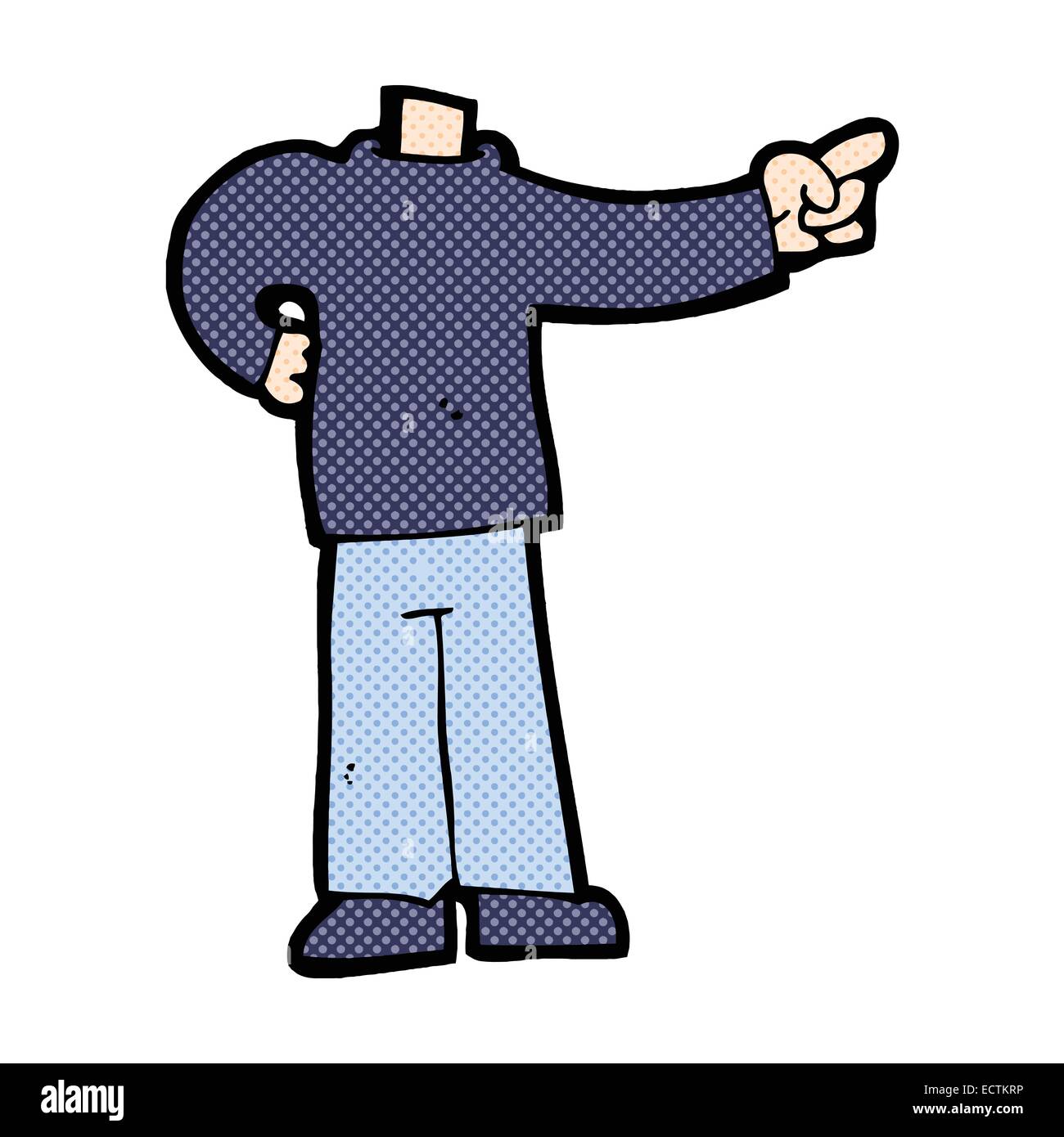 retro comic book style cartoon pointing body (mix and match retro comic ...