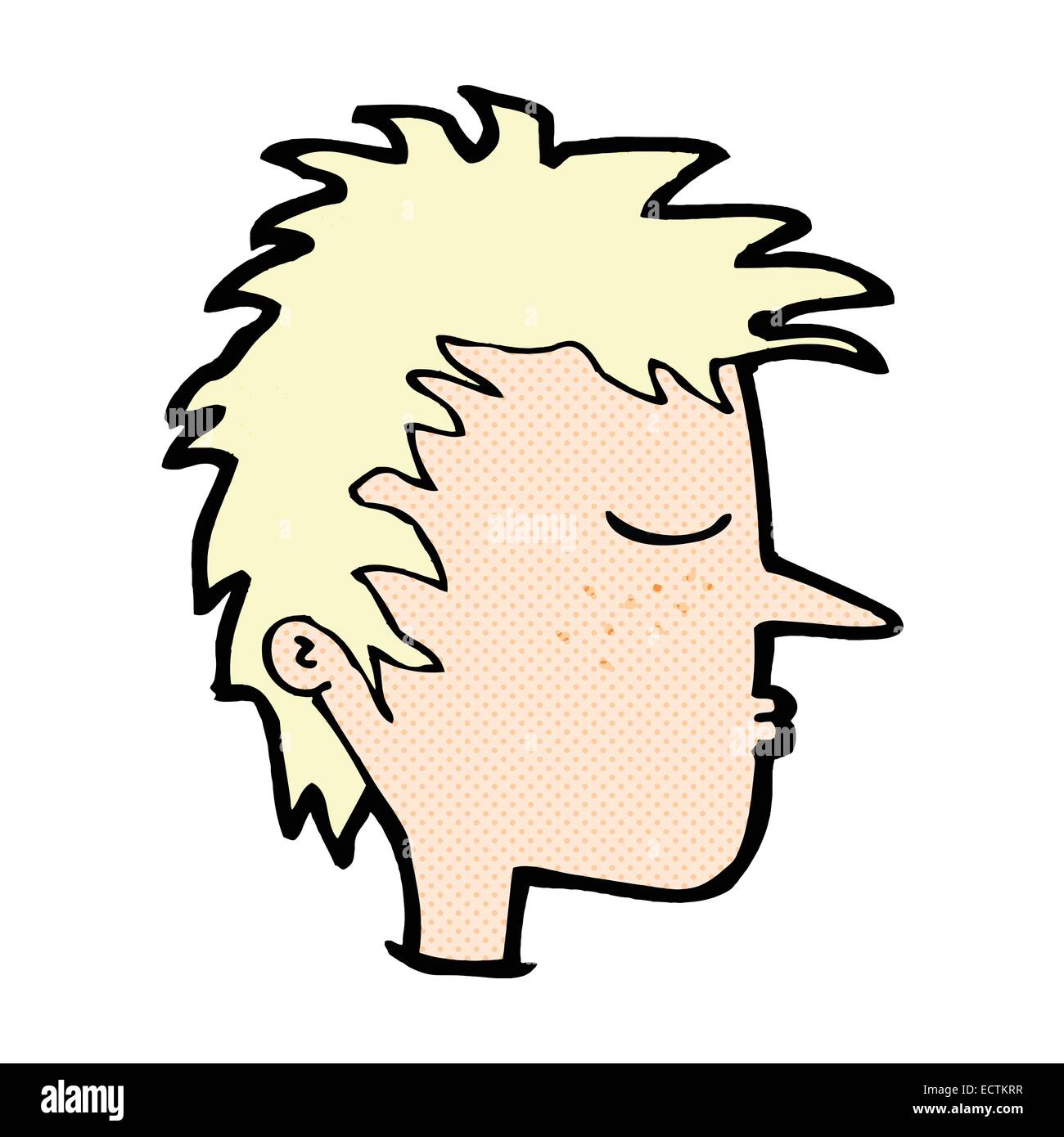 retro comic book style cartoon male face Stock Vector Image & Art - Alamy
