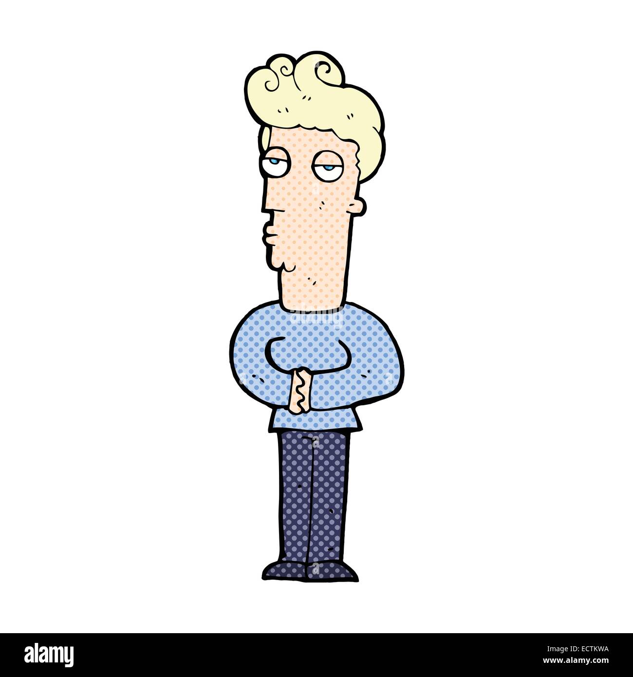 retro comic book style cartoon arrogant man Stock Vector Image & Art ...