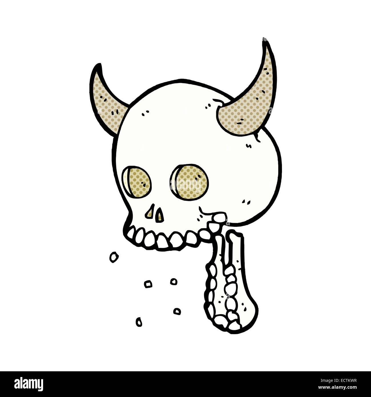 retro comic book style cartoon spooky skull Stock Vector Image & Art ...