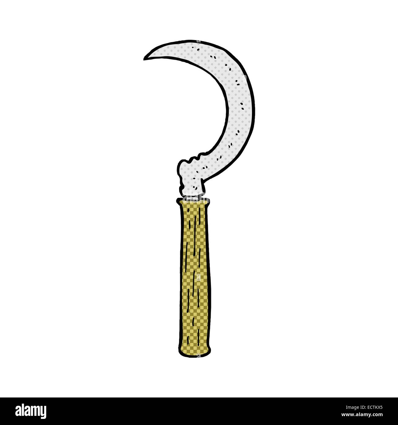 retro comic book style cartoon sickle Stock Vector Image & Art - Alamy