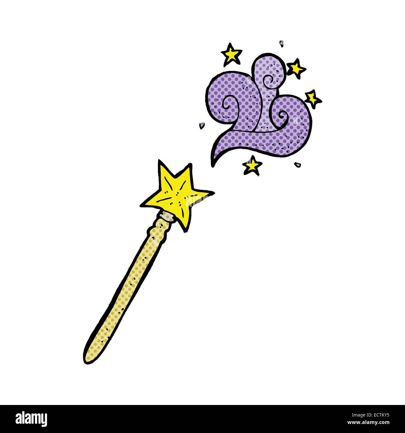 retro comic book style cartoon magic wand Stock Vector Image & Art - Alamy