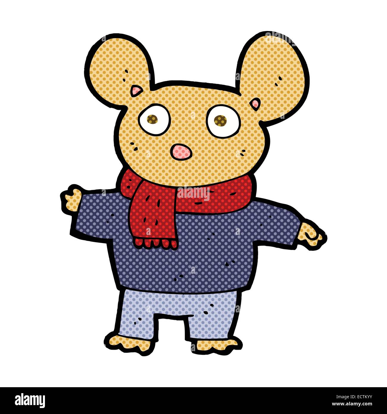 retro comic book style cartoon mouse in clothes Stock Vector Image ...
