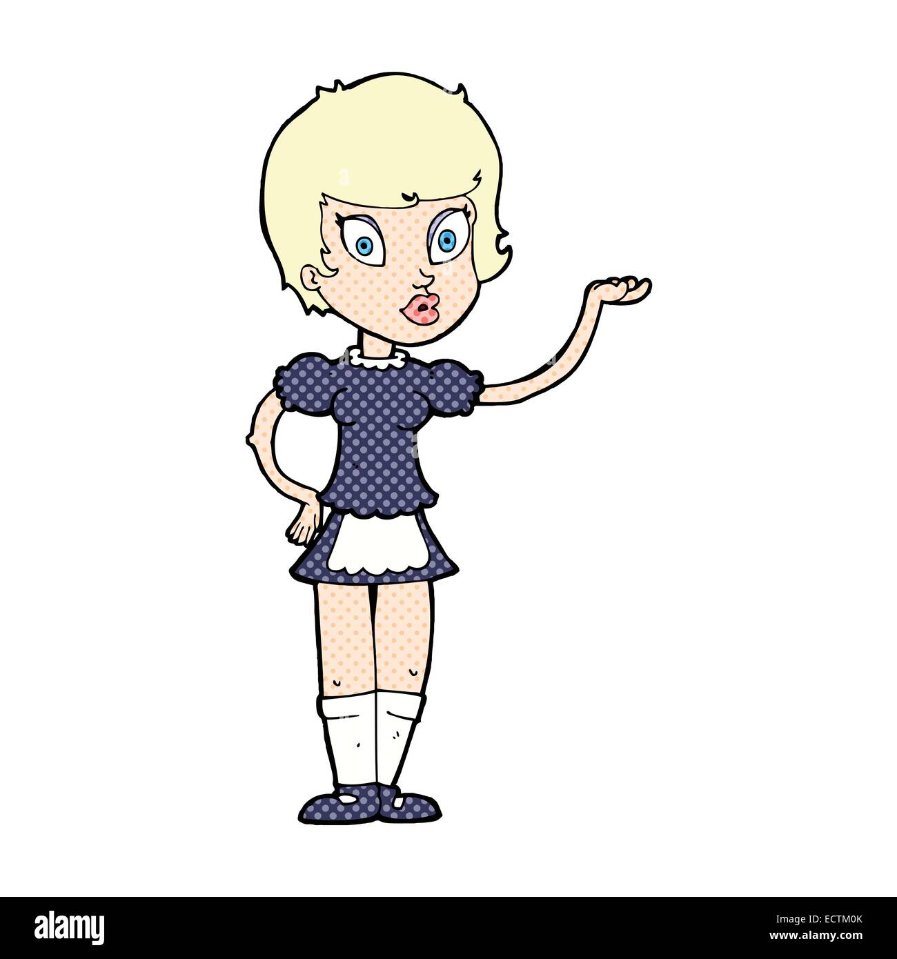 retro comic book style cartoon waitress Stock Vector Image & Art - Alamy