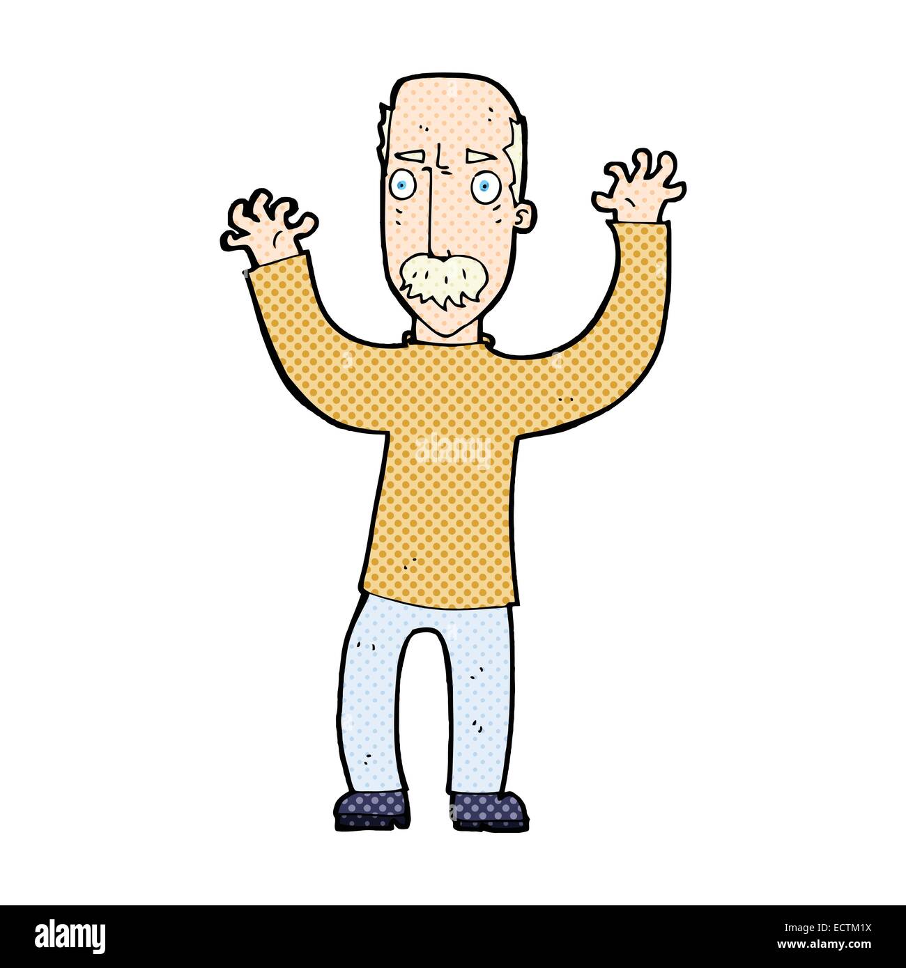 retro comic book style cartoon angry dad Stock Vector Image & Art - Alamy