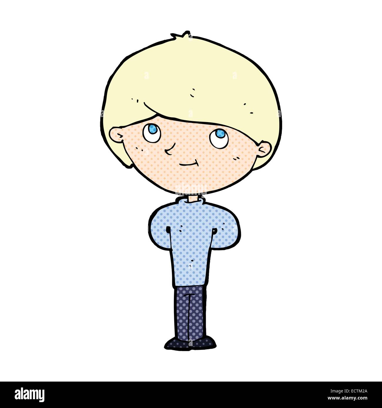 retro comic book style cartoon happy boy Stock Vector Image & Art - Alamy