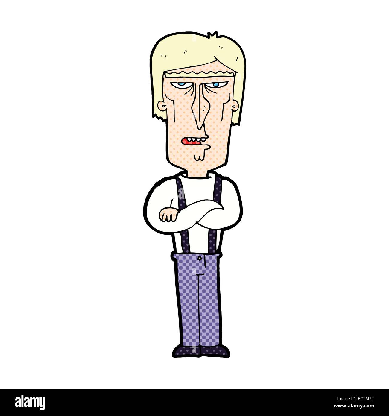retro comic book style cartoon angry man Stock Vector Image & Art - Alamy