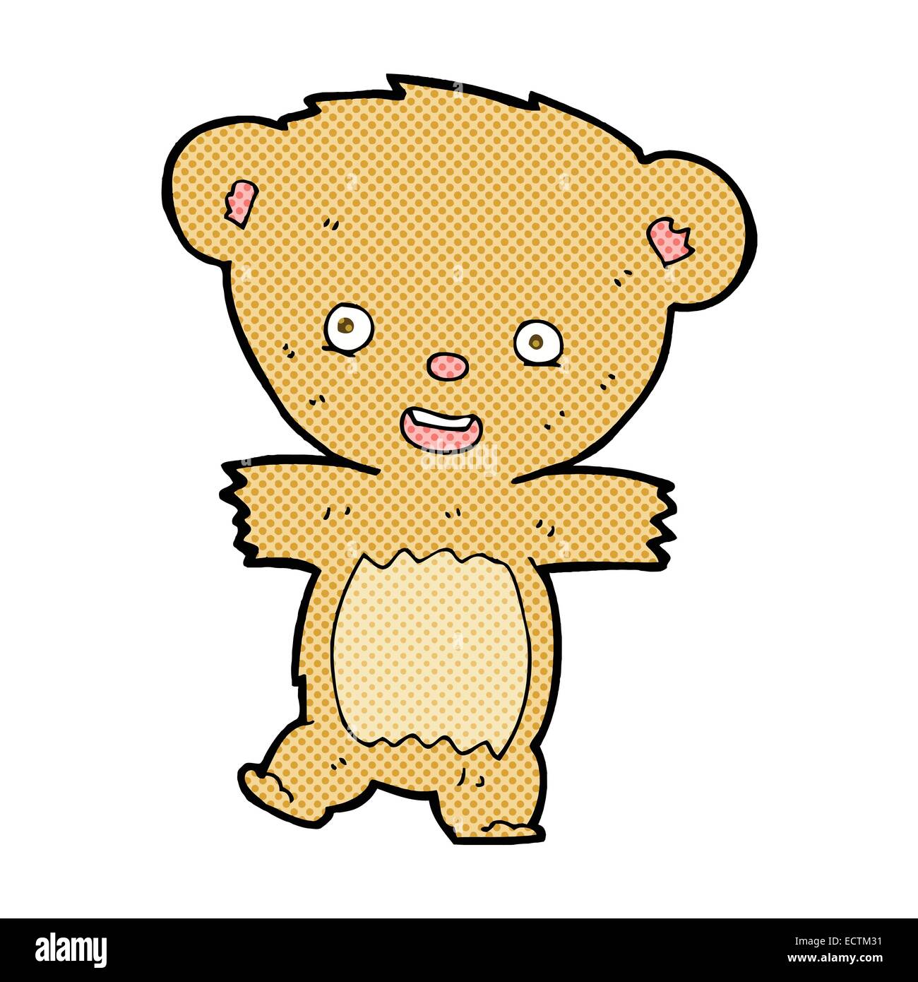 retro comic book style cartoon teddy bear Stock Vector Image & Art - Alamy