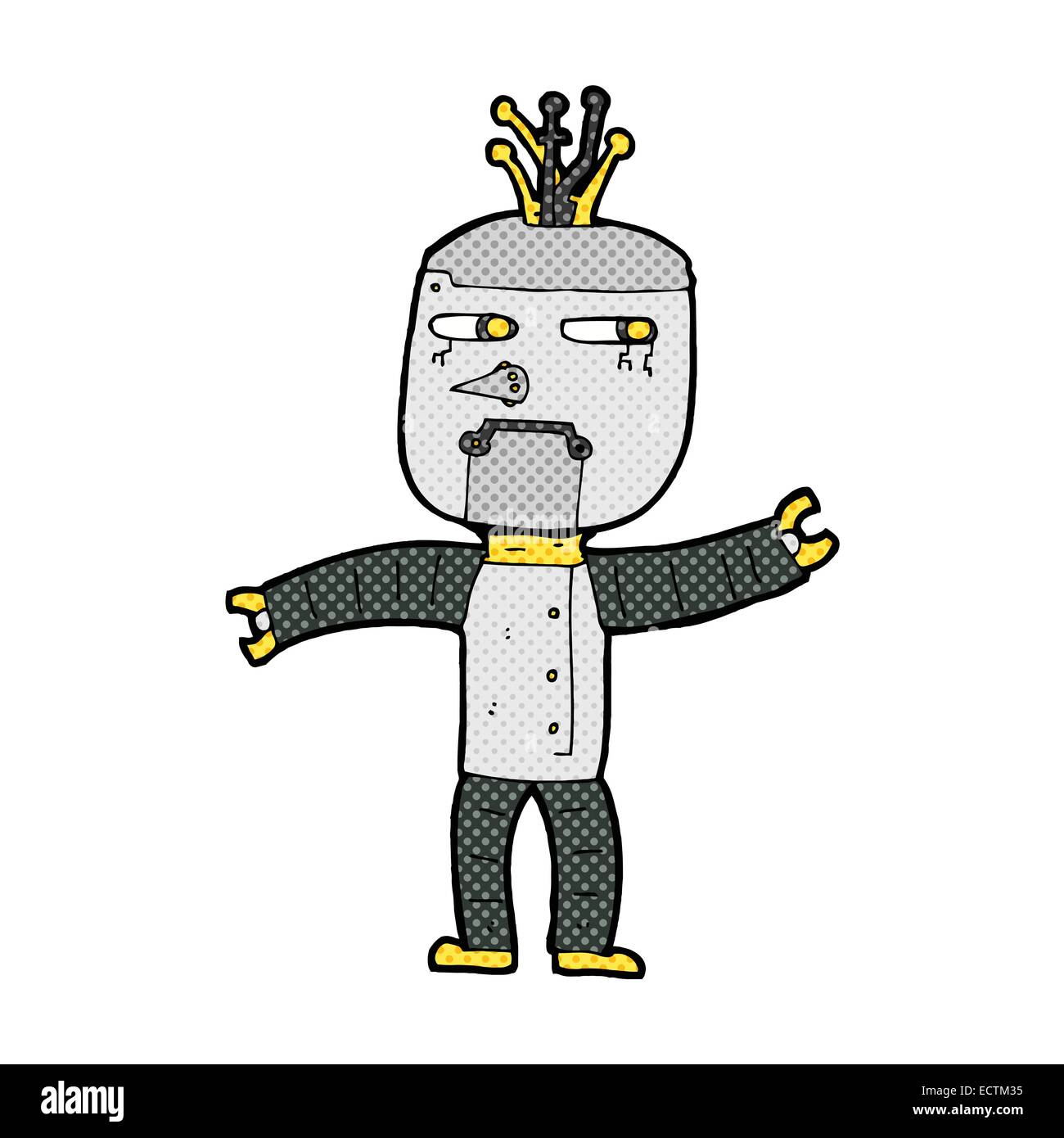 retro comic book style cartoon robot Stock Vector Image & Art - Alamy