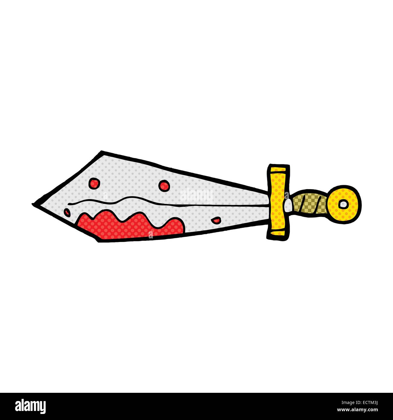 retro comic book style cartoon bloody sword Stock Vector Image & Art ...